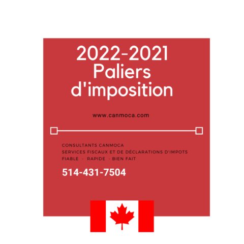 2022-2021 Canada – Rangos de impuestos | Declaration Impots Canada